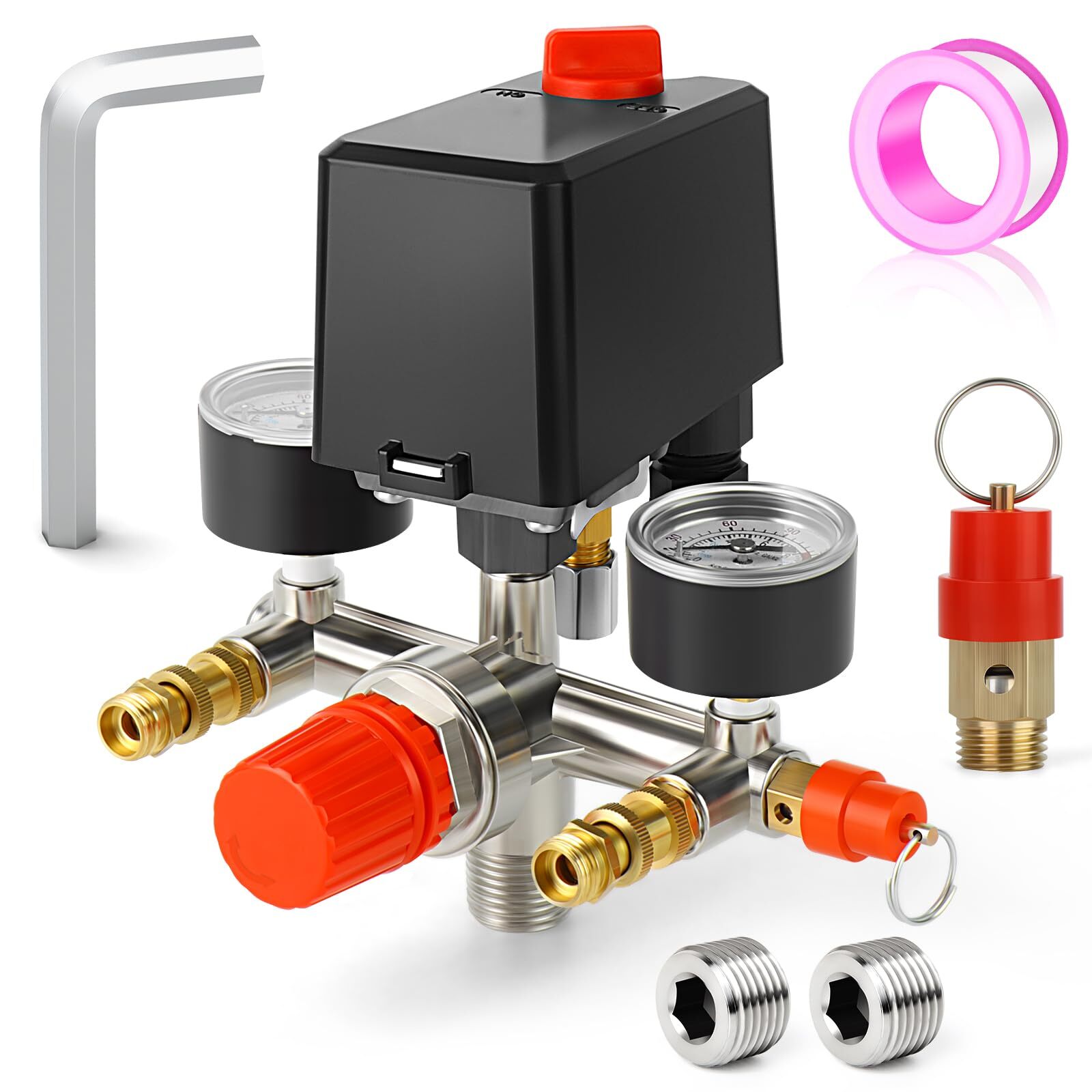 Air Compressor Pressure Switch Control Valve 120-150 PSI 110V-240V 1 ...