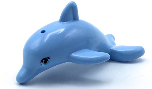 LEGO NEW DOLPHIN MINIFIGURE ANIMAL CREATURE FRIENDS LIGHT BABY BLUE FIG ...