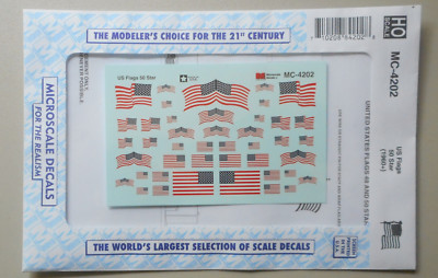 American 50-Star Flags Decals Microscale 4202 HO Scale Modeling | eBay