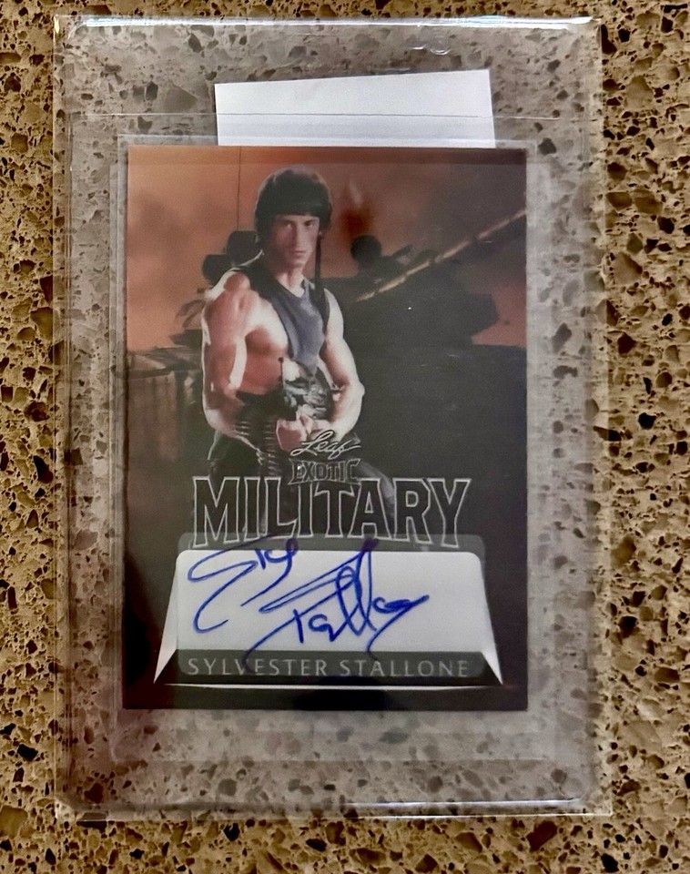 SYLVESTER STALLONE Auto 2024 Leaf MILITARY Rambo Rocky Exclusive ...
