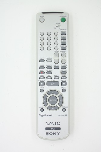 Original Sony Vaio GigaPocket RM-GP4U PC Remote Control for PCV-RZ14G ...