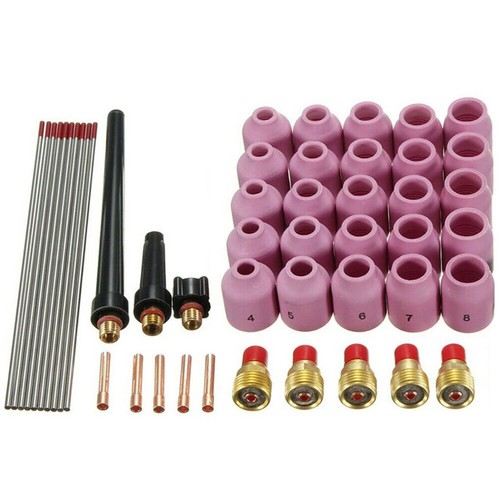 48pcs TIG Welding Torch Stubby Gas Lens Pyrex Glass Cup Kit For WP-9/20 ...