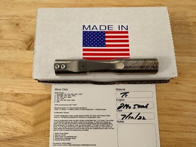 Charles Wiggins CWF Micro Click Flashlight (Machined Topo, Titanium ...