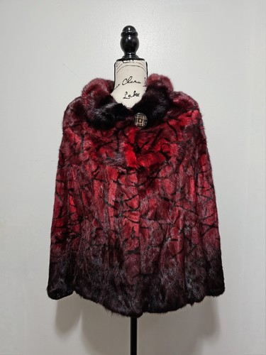 New Real Mink Fur Coat Blazer Jacket Scarlet Crimson Red Jam Wine ...