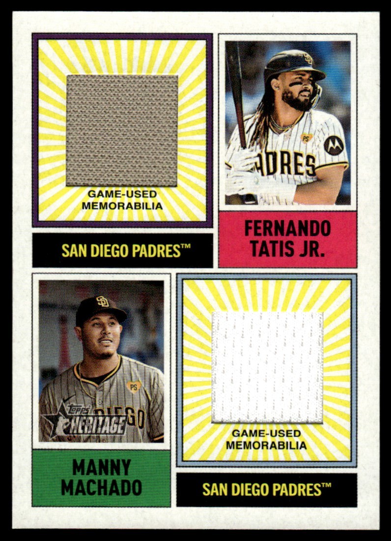 2025 Topps Heritage - Dual Player Mlb Collection Relics Fernando Tatís ...