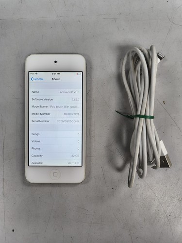 iPod Touch 32GB Platinum Silver A1574 With Cable | eBay Australia