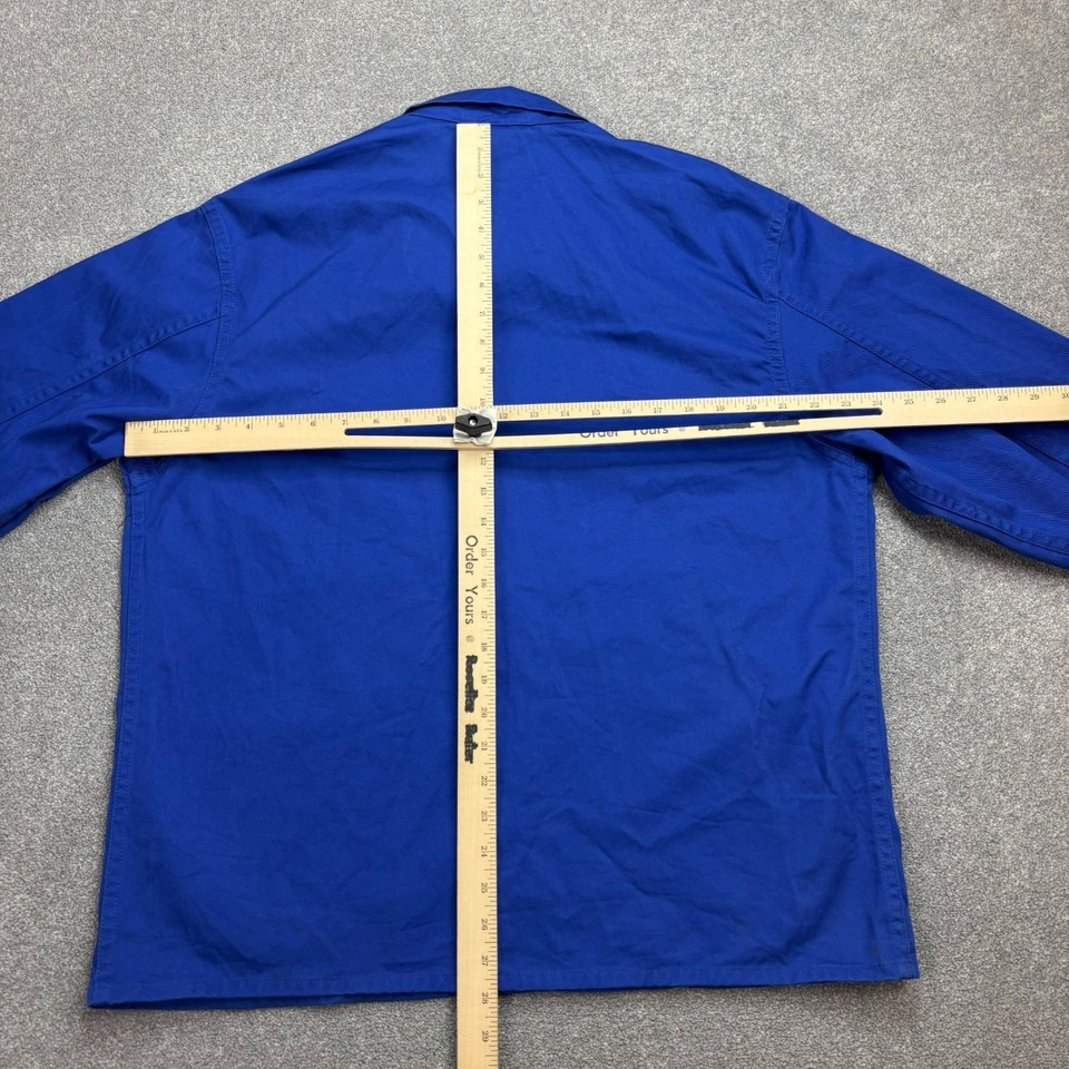 French Jacket Adult Large Blue VTG Workwear Utility Canvas Outdoor ...