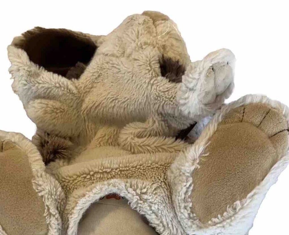 Folkmanis BABY LOP EAR BUNNY Realistic Brown Rabbit Hand Puppet Plush ...