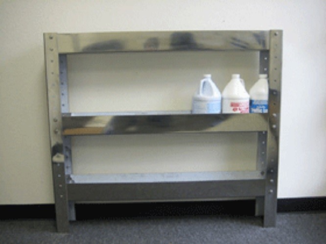 Carpet Cleaning S/S Adjustable 3-Tier Chemical Van Shelf Storage ...