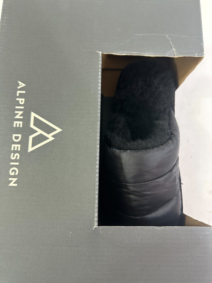Alpine Design Women's Lara Puffy Slippers size 6 Wool Blend Black ...