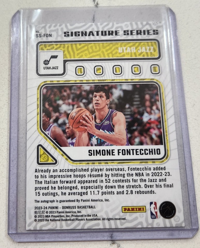 🏀 2023-24 Donruss SIMONE FONTECCHIO Auto - Signature Series #SS-FON | eBay
