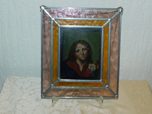 Decorative Glass "Portrait Of A Man" Colored Glass Reverse Glass ...