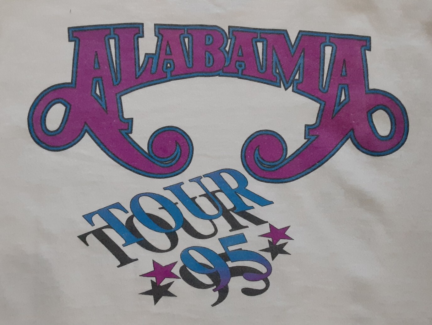 Vintage 1995 Alabama Concert Tour T-Shirt Single Stit… - Gem