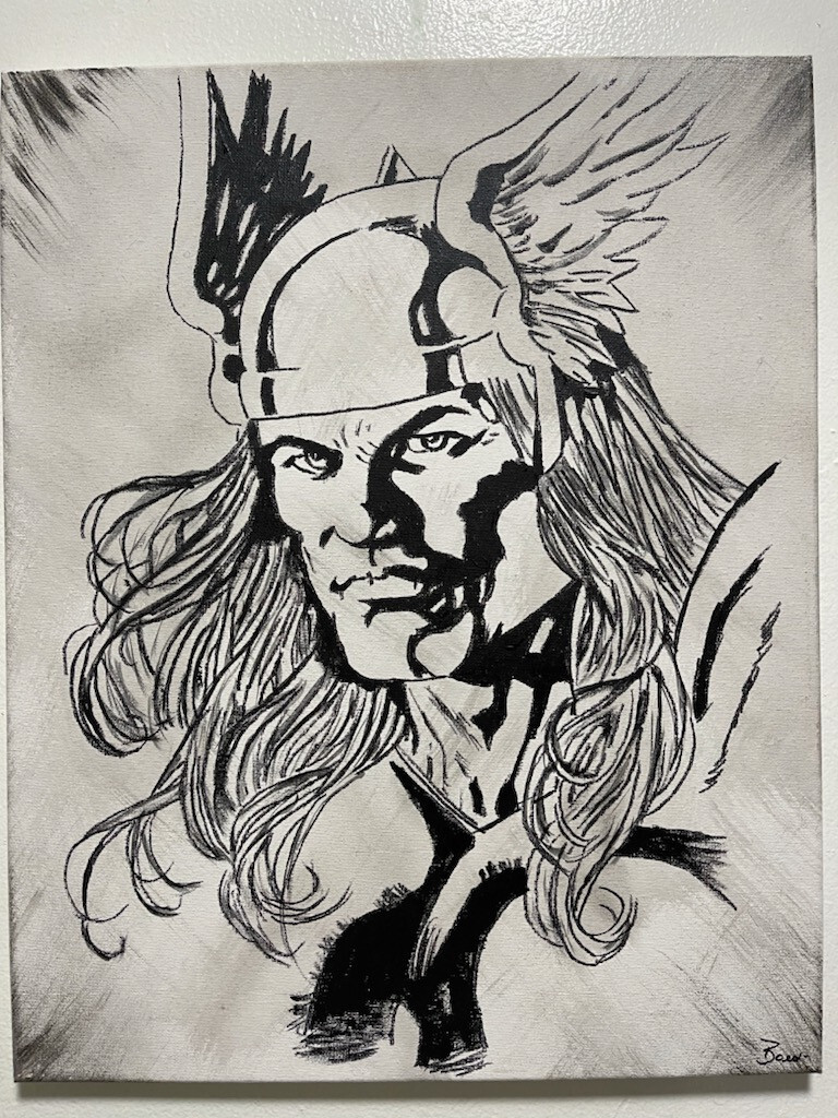 Thor Drawings Black Grey Thor In Avengers Endgame (Chris Hemsworth)