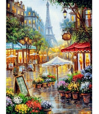 Paint By Numbers Adults kids Paris Street City DIY Painting Kit 40x50CM ...