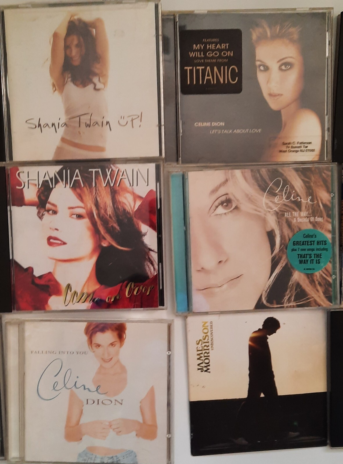 Lot of CDs W/Cases (15) Celine Dion, Brooks, Twain, Springsteen, John ...