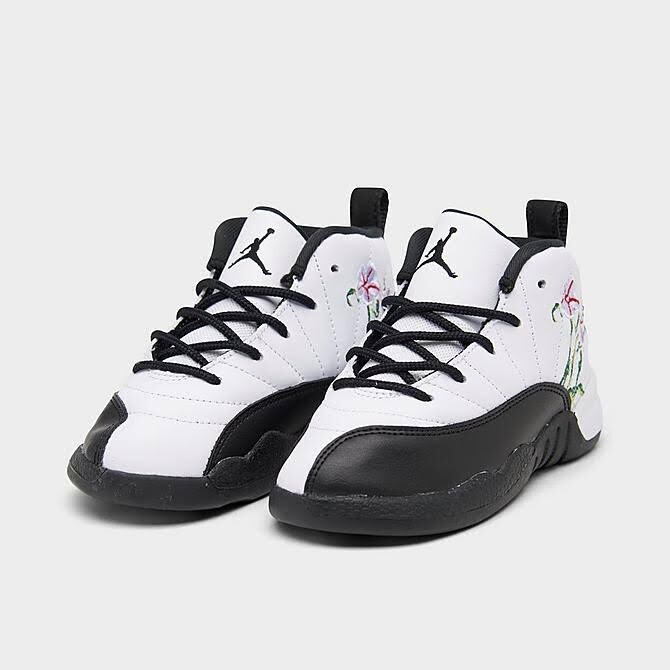 Nike Air Jordan 12 Retro Floral White Black DR6954-100 DR6955-100 ...