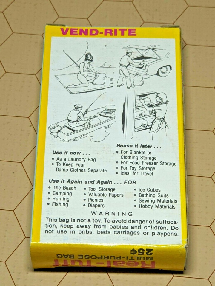 Real-Tuff Laundry Bag Multi-Purpose Vintage Laundromat Vending Vend ...