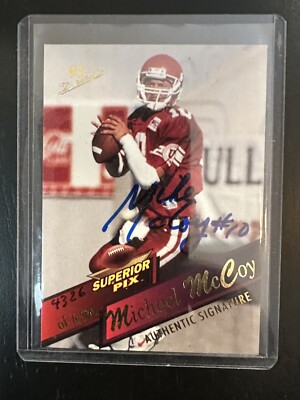 1995 Superior Pix /6500 Michael McCoy #104 Autograph Rookie Card | eBay