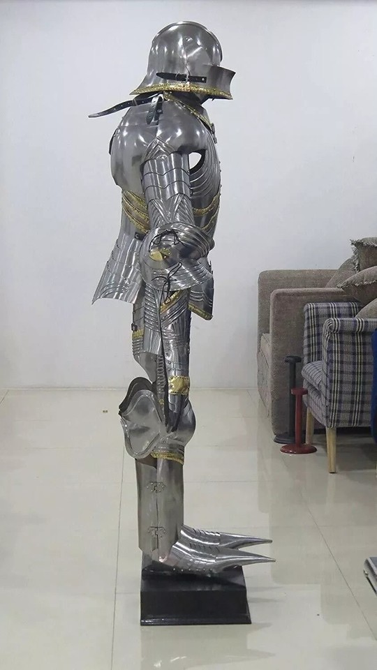 Steel Gothic Suit of Armor Full Body armor Wearable Knight Costume ...