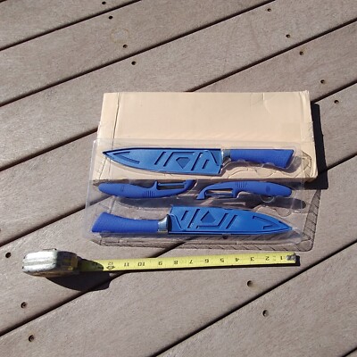 Diamond Sharp 4pc Knife Parer Set with Sheaths. Nib | eBay
