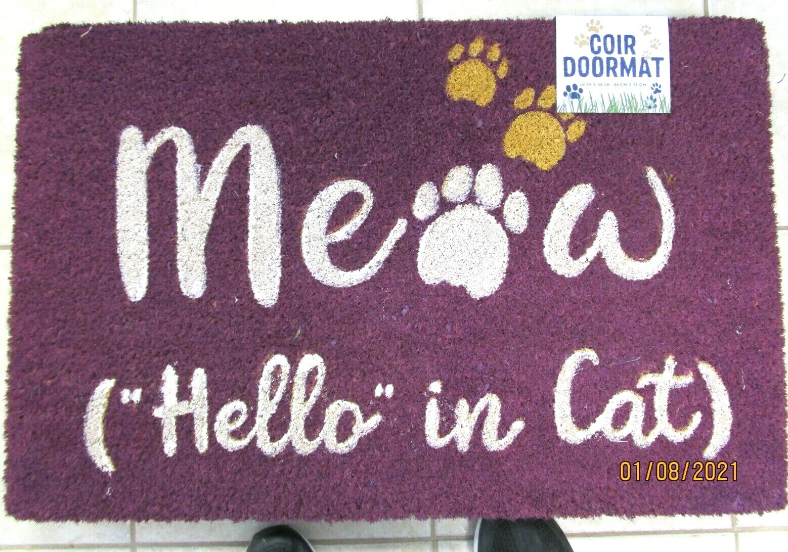 COIR... OUT DOOR MAT..18" X 28" (MEOW | eBay