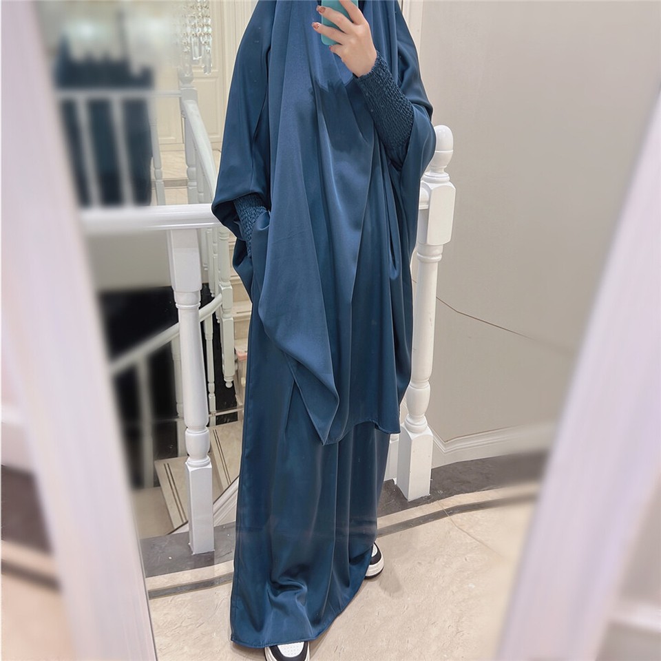 Khimar Hijab Overhead Burqa Caftan Abaya Muslim Women Prayer Set ...