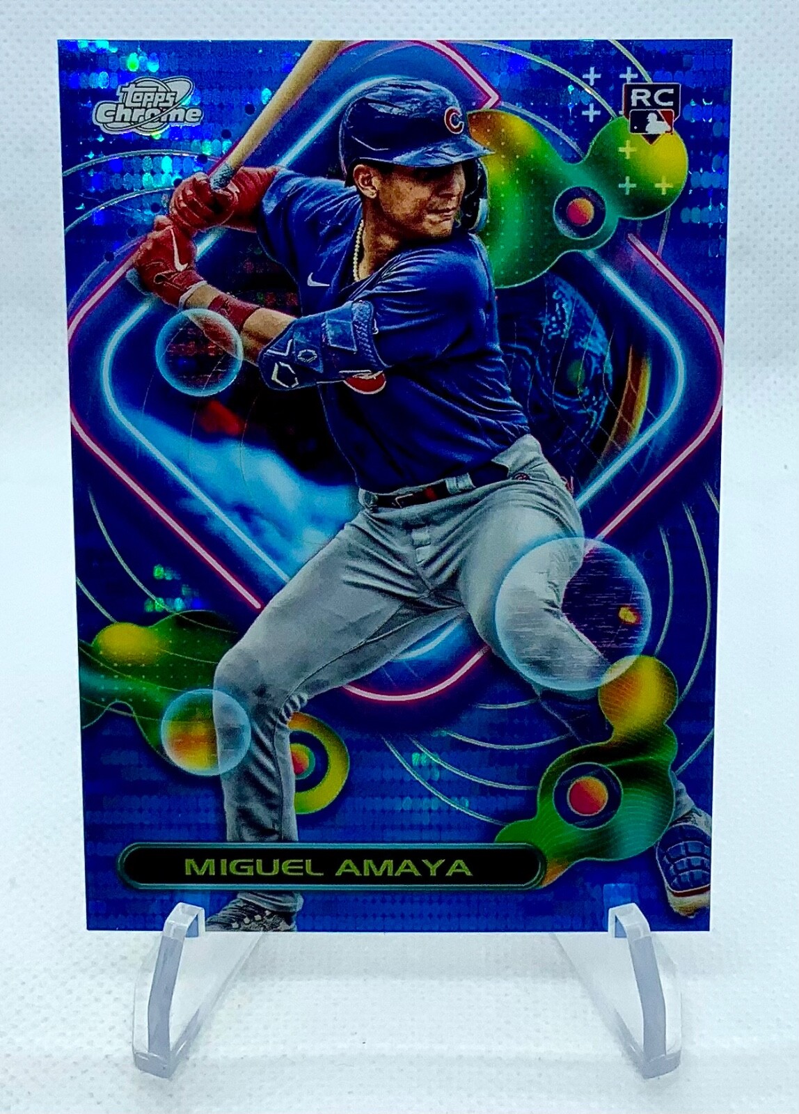 2023 Topps Cosmic Chrome Blue Moon Miguel Amaya Rookie Refractor /99 | eBay