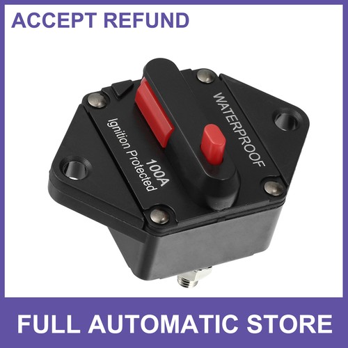Waterproof 100A Circuit Breaker w/ Auto Reset Fuse Inline Holder ...