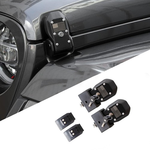 2Pcs USA Hood Latches For 2018-2024Jeep Wrangler JL RubiconJT Hood ...