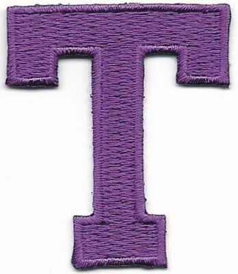 1 7/8" Tall Purple Monogram Block letter T Embroidery Patch | eBay