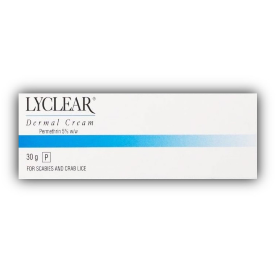 LYCLEAR DERMAL CREAM 30G x 3 - Premthrin 5% - Scabies & Crab Lice ...