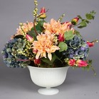 Compote Bowl Vase Glass White Pedestal Base Fluted 6"Dia 5.5"High Set/2 ...