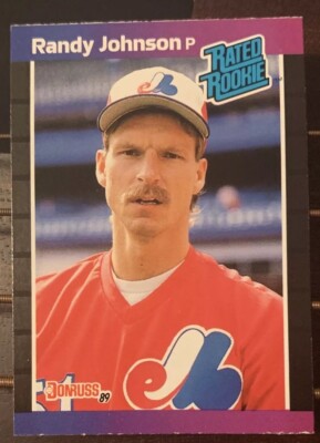 Randy Johnson Rookie Baseball Card #42 Multi Error Rare Donruss Rated ...