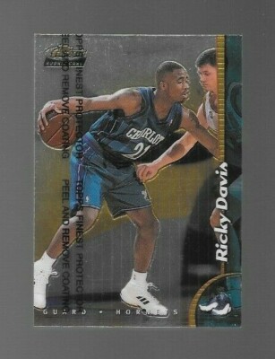 1998-99 Topps Finest Ricky Davis Rookie Card #244 Charlotte Hornets NM ...