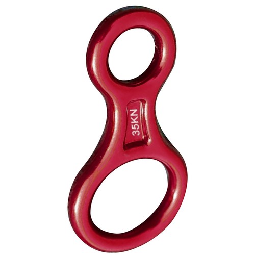 Red 35KN Figure 8 Descender Belay Device For Window Cleaning, Rescue ...