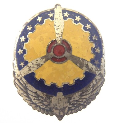 WWII USAAF Air Service Command Air Corps Pin Back LeVelle Co Sterling ...