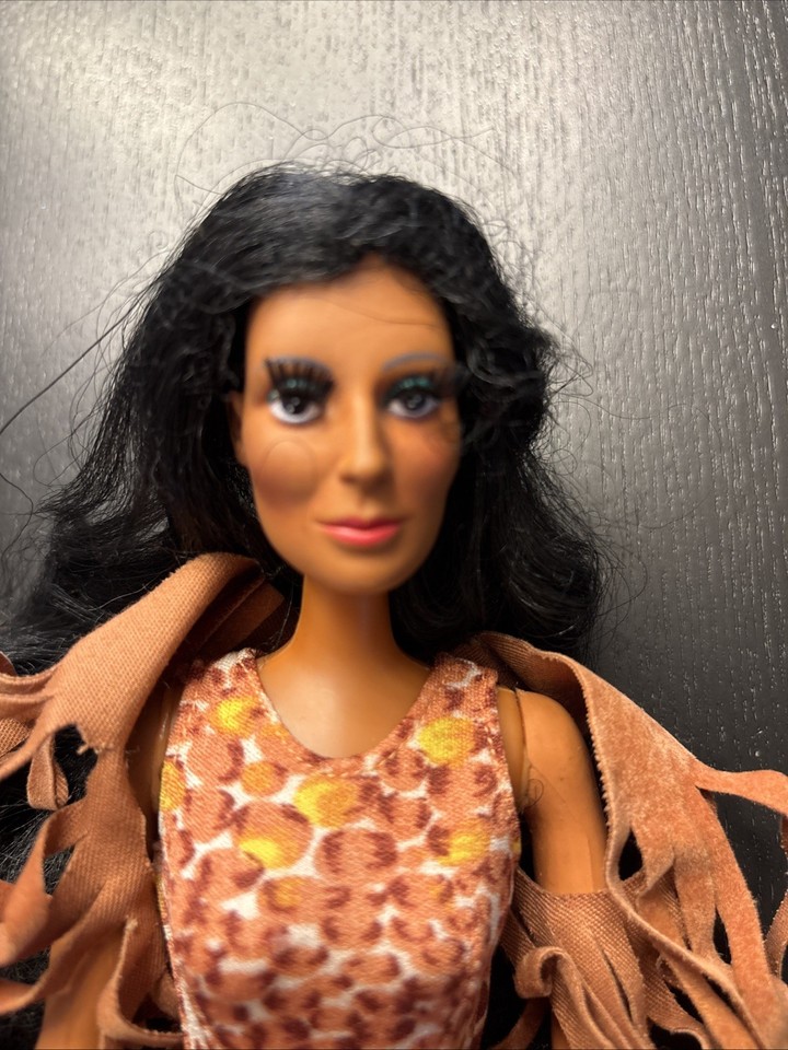 CHER 12” Doll Vintage 1975 Lavern Jumpsuit & Fringe Jacket MEGO Corp ...
