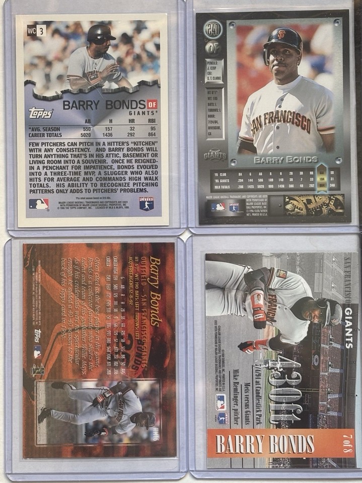 Barry Bonds lot of 4 Cards • Hobby Master • Wrecking Crew • Donruss | eBay