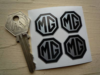 MG Octagonal Logo Classic Car Stickers Set of 4 25mm Midget MGB T MGA ...