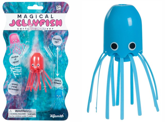Toysmith 7994 Magical Jelly Fish Cartesian Diver Toy Assorted Colors ...