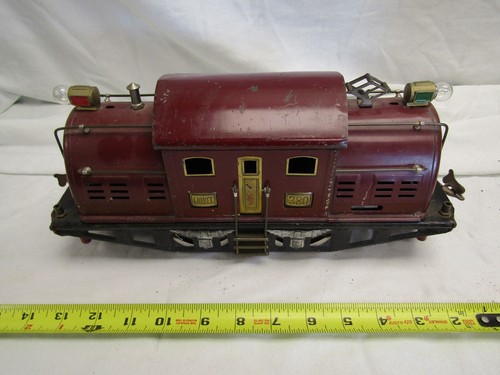 Lionel Standard Gauge Super Motor Maroon 380 pre war TRAIN ENGINE ...