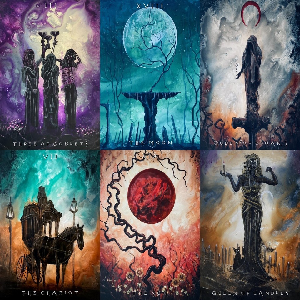 Shadow Journey Tarot - 78 Card Tarot Deck Featuring Dark, Shadowy ...