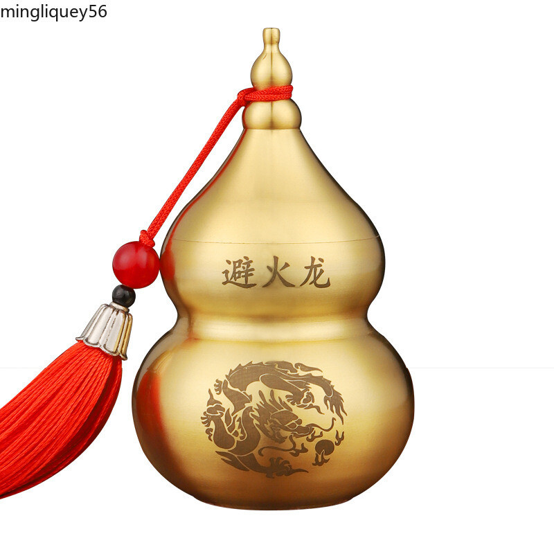 Feng Shui Chinese Brass Wu Lou Gourd, Treasure Statue Home Decoration ...