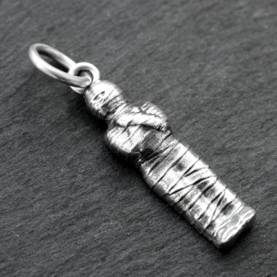 925 Sterling Silver Mummy Pendant Charm Halloween Scary Horror Egyptian ...