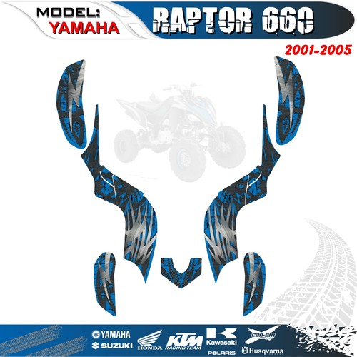 ATV Graphic Kits Decal Decals Stickers Kit For Yamaha Raptor 660 660R ...