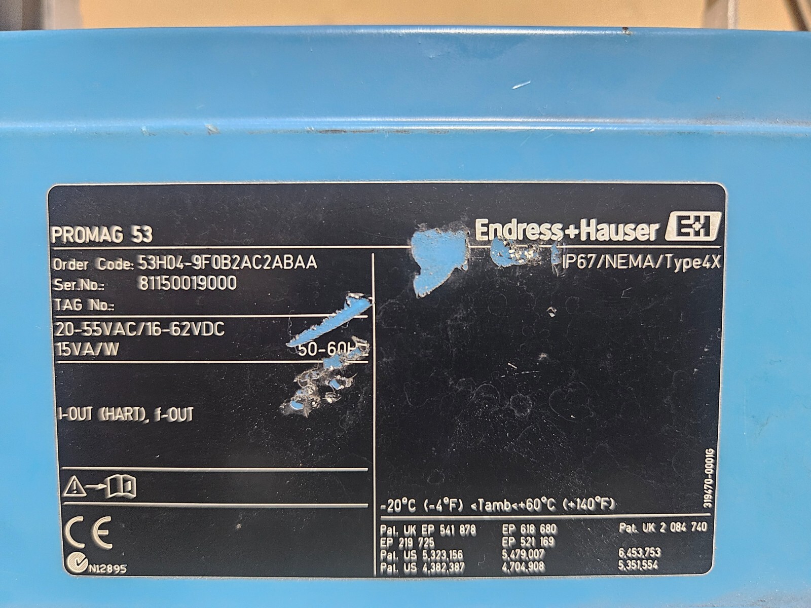 Endress + Hauser PROMAG 53 Flow meter 53H04-9F0B2AC2ABAA | eBay