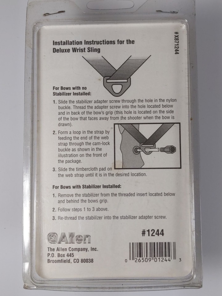 Allen Deluxe Compound Bow Wrist Sling Hunting, Target, Field, Archery ...