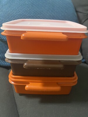 3xTUPPERWARE SQUARE COLD CUT KEEPER / SWEET KEEPER SLICE CONTAINER ...