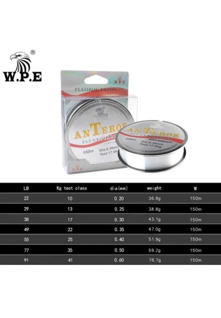 AnTares Fishing Line Fluor Carbon Fiber Fish Tackle 150m 10kg-41kg 0 ...